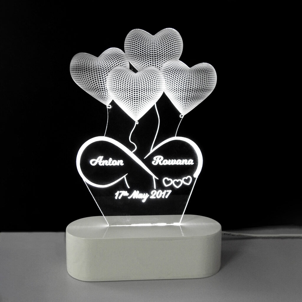 Bubble Heart Desk | Table Light – Gozo Graphics | Print | Signage | CNC