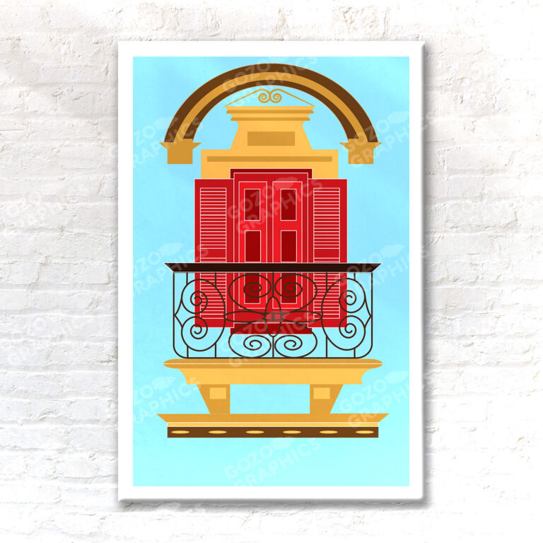 Maltese Window | Canvas Print 60x40cm - Gozo Graphics | Canvas | Print ...