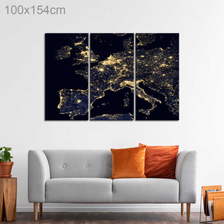 City Lit Up World Map - Gozo Graphics | Canvas | Print | Signage | CNC