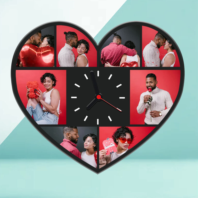 Heart Collage – Wall photo clock – Gozo Graphics | Print | Signage | CNC