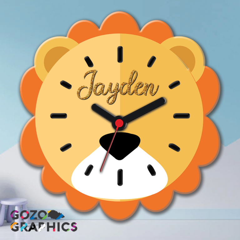 🐾Lion – animals clock – Gozo Graphics | Print | Signage | CNC