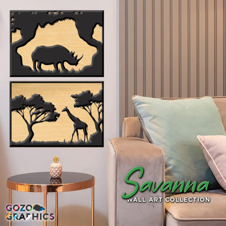 🐾 Girafe – Savanna Wall art – Gozo Graphics | Print | Signage | CNC