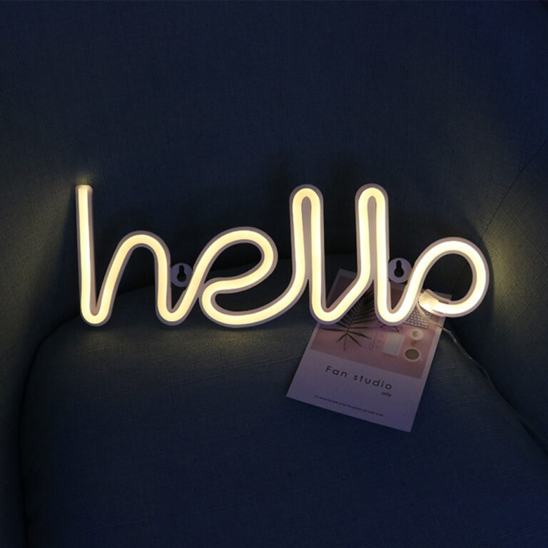 Hello Neon Sign 40x15cm – Gozo Graphics | Print | Signage | CNC