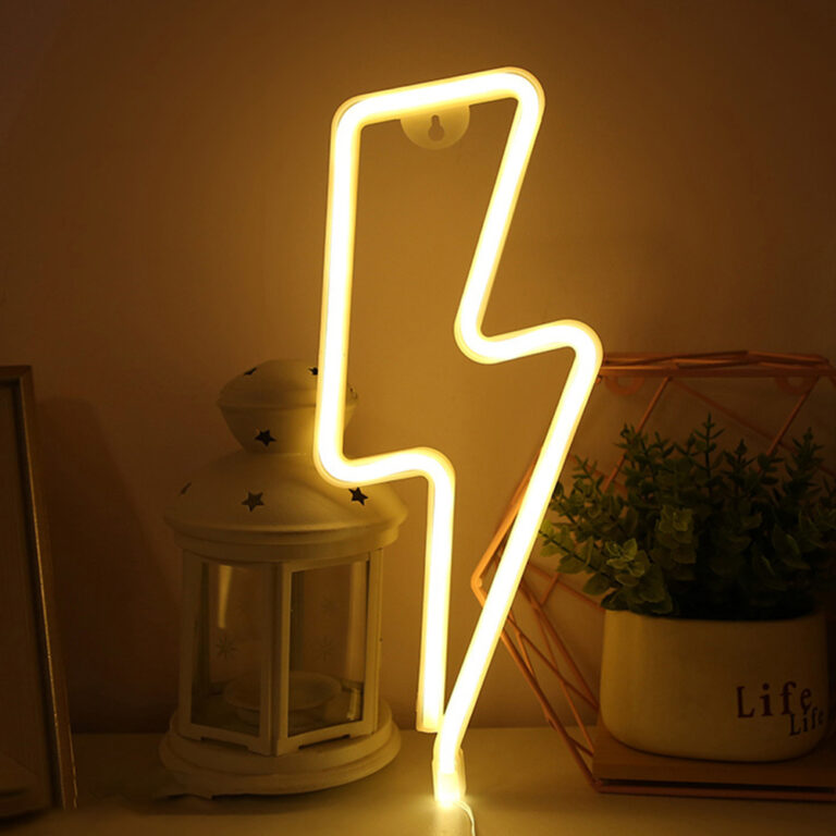 Lightning Bolt Neon Sign 30cm high – Gozo Graphics | Print | Signage | CNC