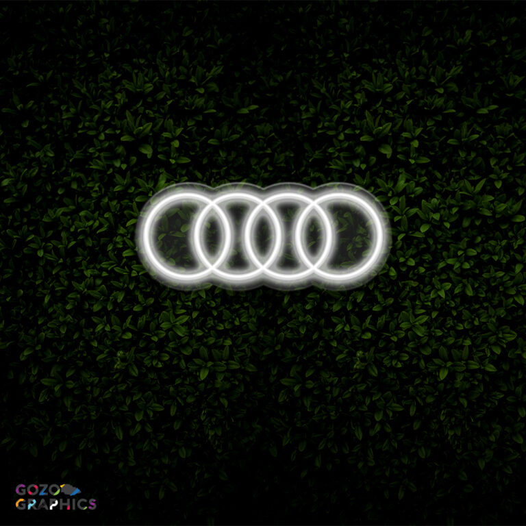 Audi Logo LED Neon Light 50cm wide – Gozo Graphics | Print | Signage | CNC