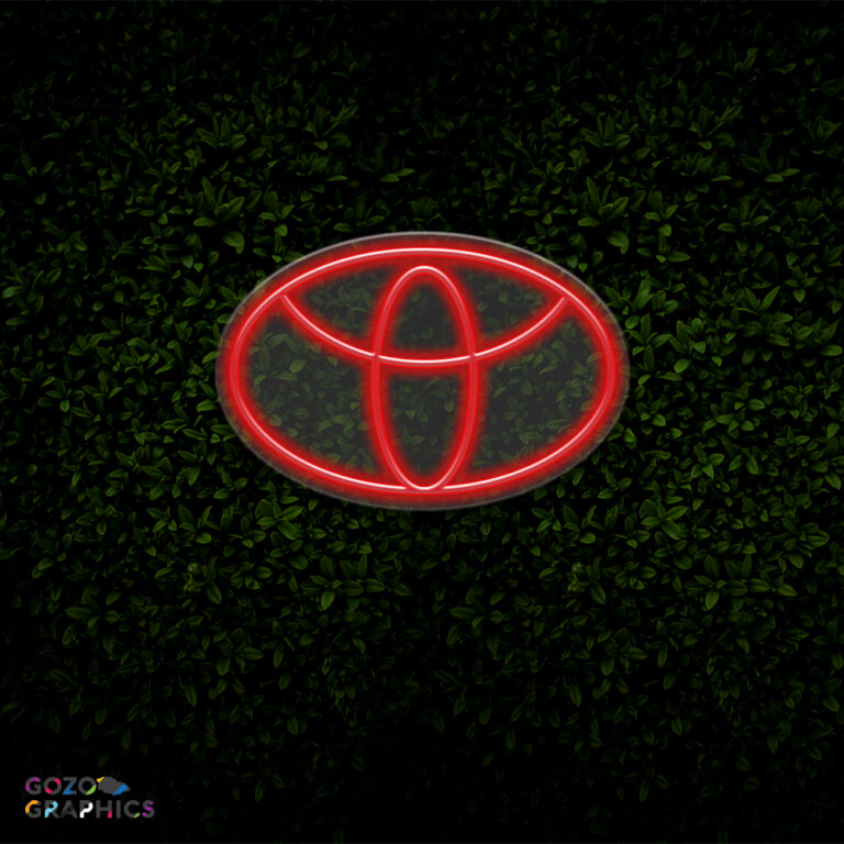 Toyota logo LED Neon Light 50cm wide - Gozo Graphics | Canvas | Print ...