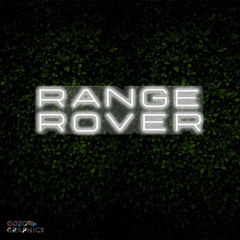 Range Rover logo LED Neon Light 50cm wide – Gozo Graphics | Print ...