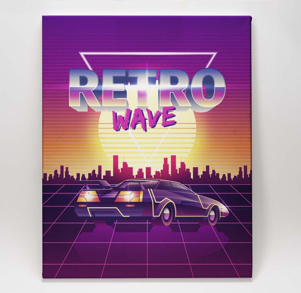Retro Wave - 80s Synth - Gozo Graphics | Canvas | Print | Signage | CNC