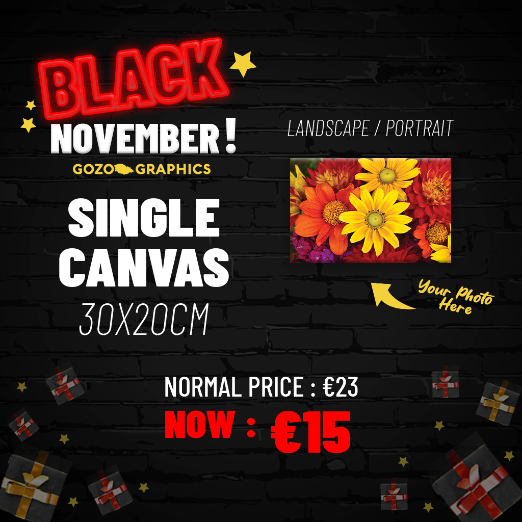 30x20cm - Single Canvas Print - Gozo Graphics | Canvas | Print ...