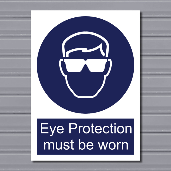 Eye Protection Must Be Worn – Mandatory PPE Sign - Gozo Graphics ...