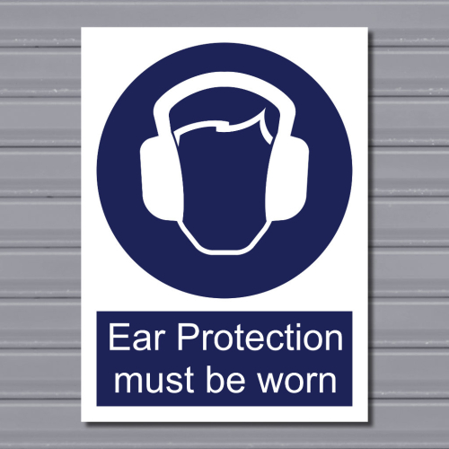 Ear Protection Must Be Worn – Mandatory PPE Sign - Gozo Graphics ...