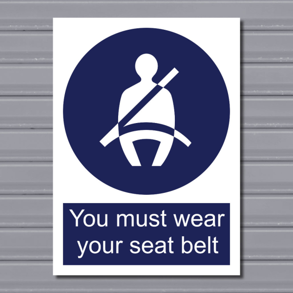 You Must Wear Your Seat Belt – Safety Sign - Gozo Graphics | Canvas ...