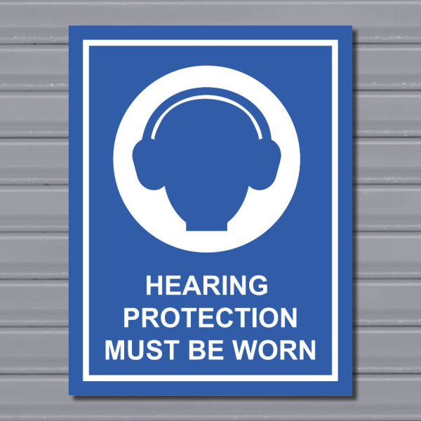 Hearing Protection Must Be Worn – Mandatory PPE Sign - Gozo Graphics ...