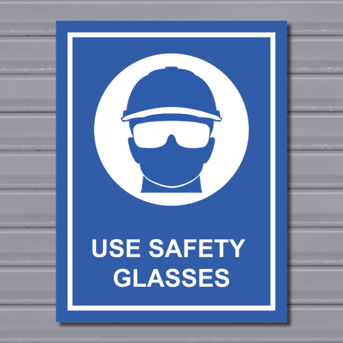 Use Safety Glasses – Mandatory PPE Sign - Gozo Graphics | Canvas ...