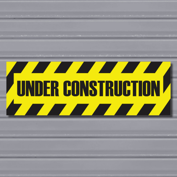 Under Construction – Site Warning Sign - Gozo Graphics | Canvas | Print ...