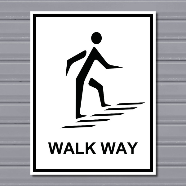 Walk Way – Pedestrian Safety Sign - Gozo Graphics | Canvas | Print ...