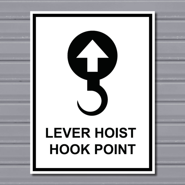 Lever Hoist Hook Point – Lifting Safety Sign - Gozo Graphics | Canvas ...