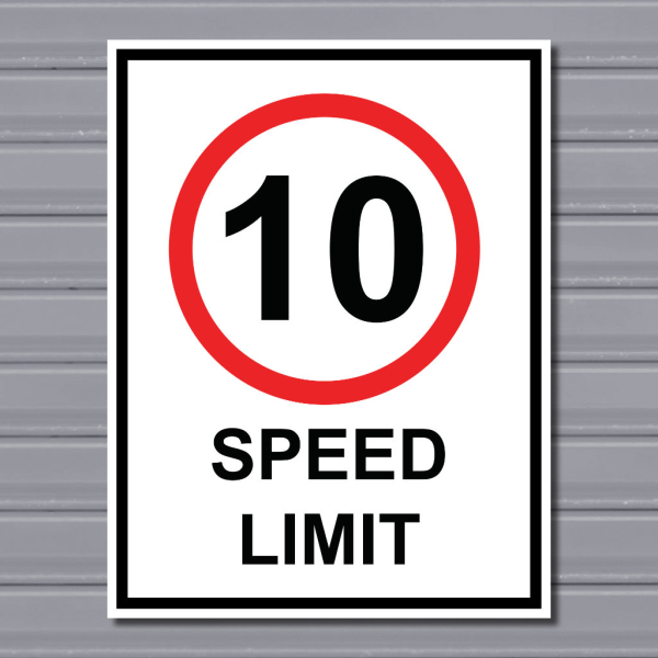 Speed Limit 10 – Prohibition Traffic Sign - Gozo Graphics | Canvas ...