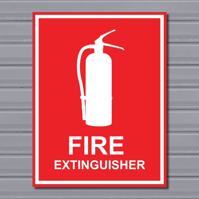 Fire Extinguisher (Red Sign) – Fire Safety Identification Sign - Gozo ...