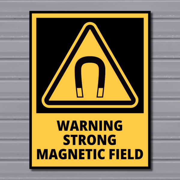 Warning Strong Magnetic Field – Hazard Safety Sign - Gozo Graphics ...