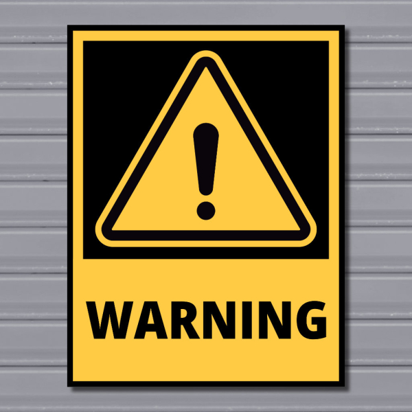 Warning – General Hazard Safety Sign - Gozo Graphics | Canvas | Print ...